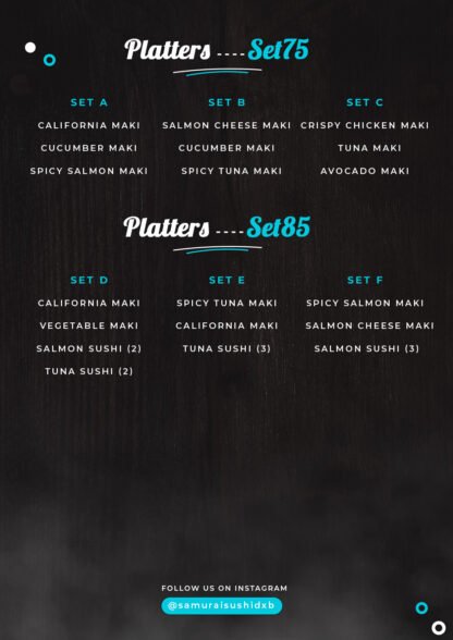 MENU – Samurai Sushi & Grill