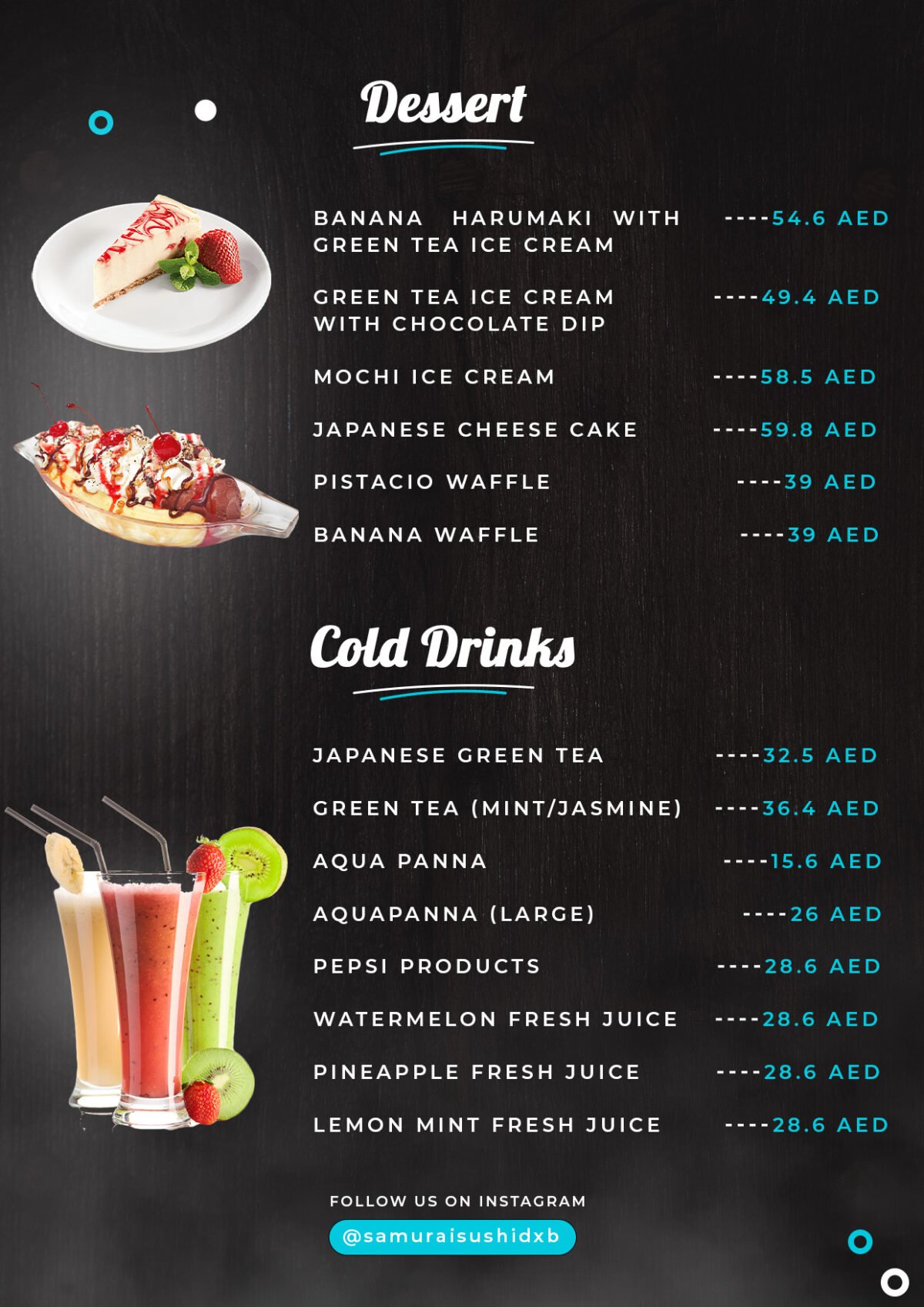 MENU – Samurai Sushi & Grill